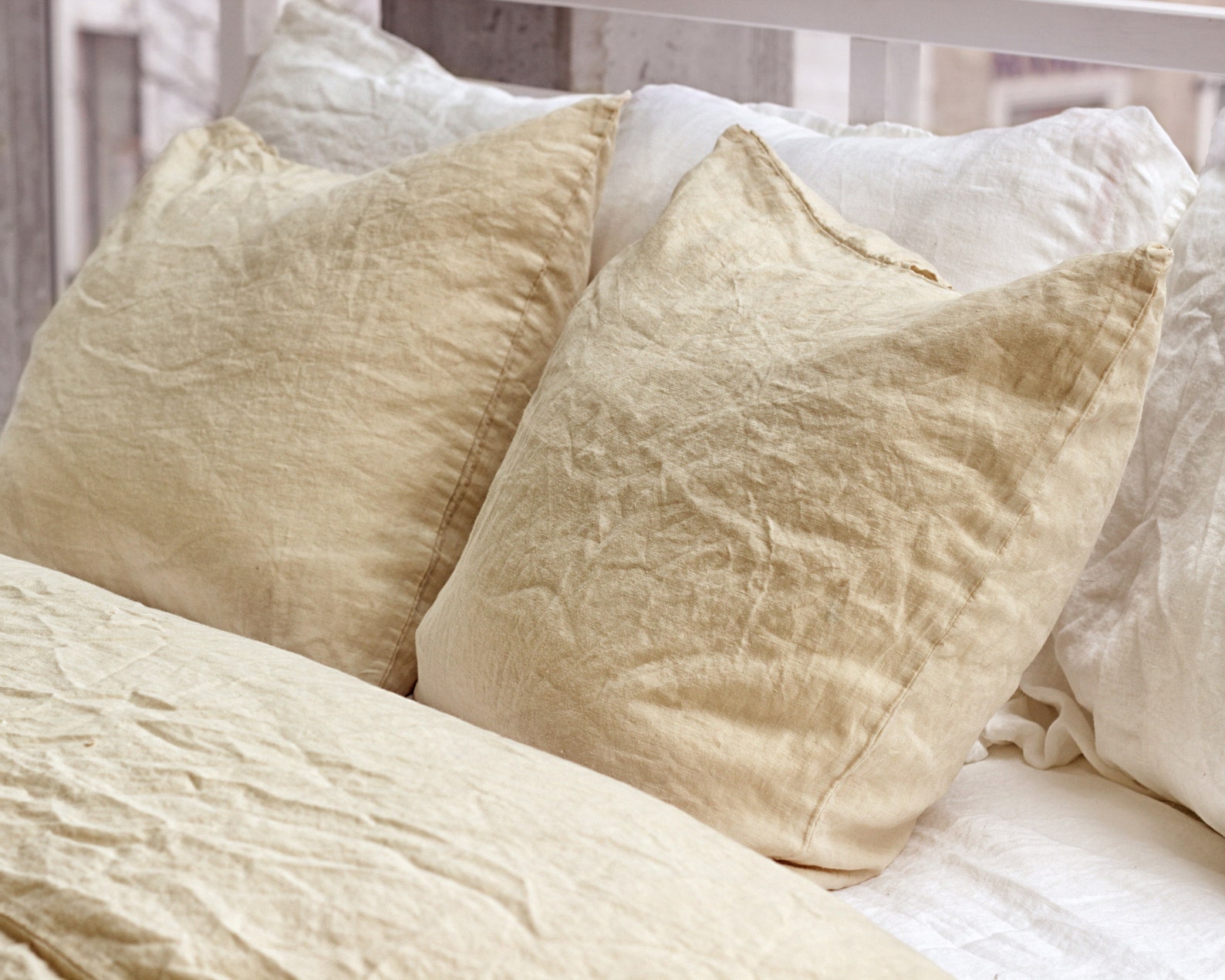 3 Piece Linen Bedding Set Sand Linen Bedding Linen Bedding - Etsy