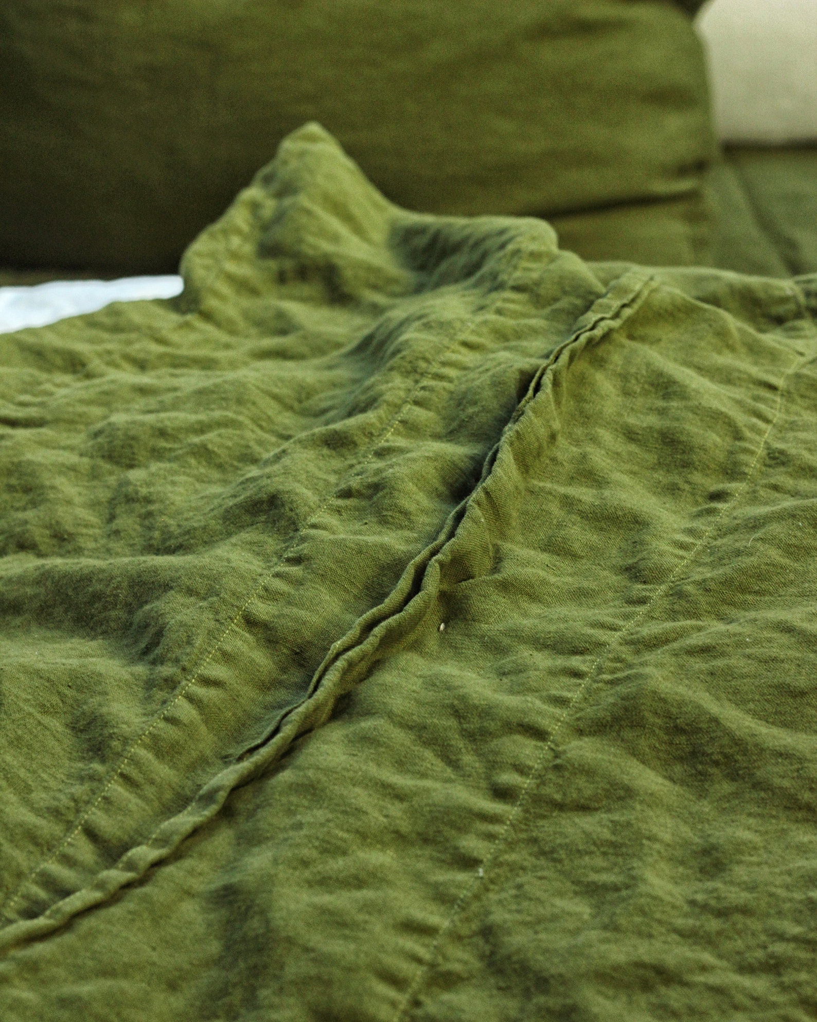 3 Piece Linen Bedding Set Moss Green Bedding Linen Bedding - Etsy