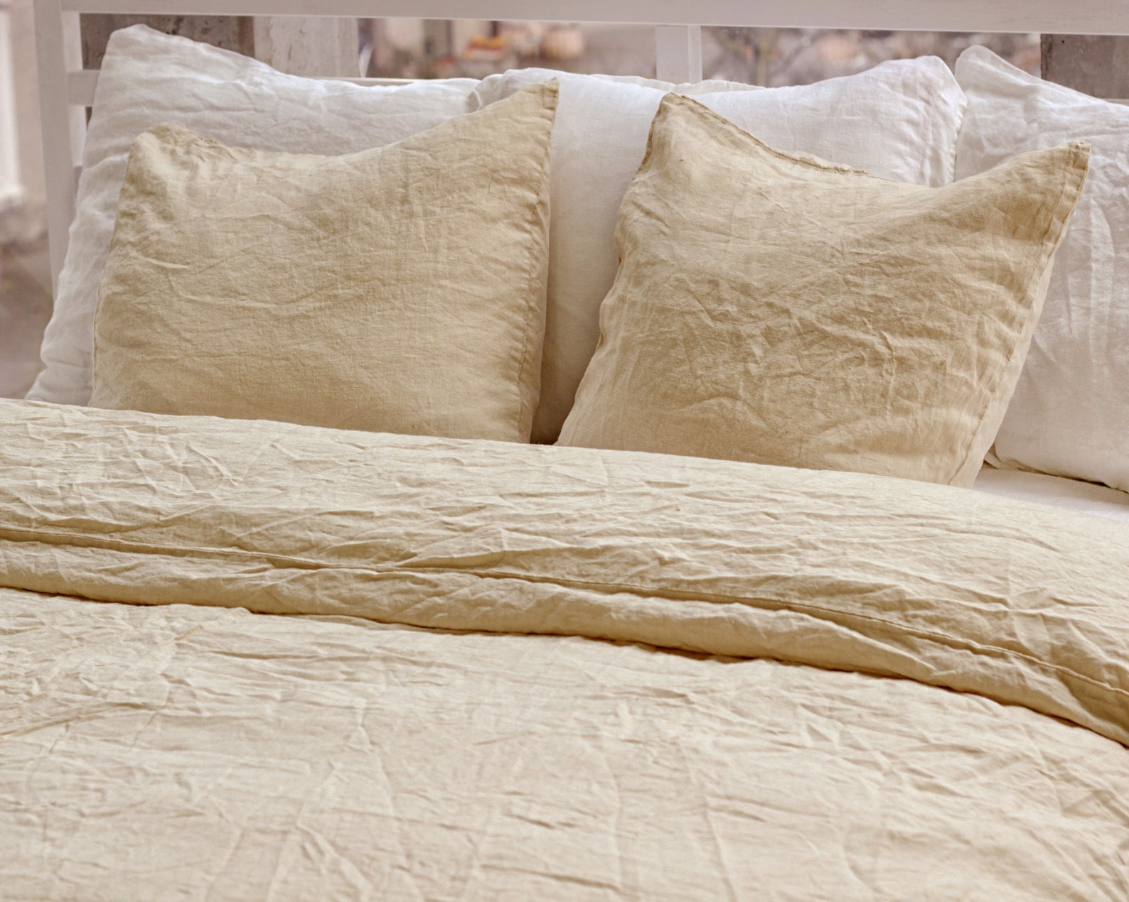 3 Piece Linen Bedding Set Sand Linen Bedding Linen Bedding - Etsy