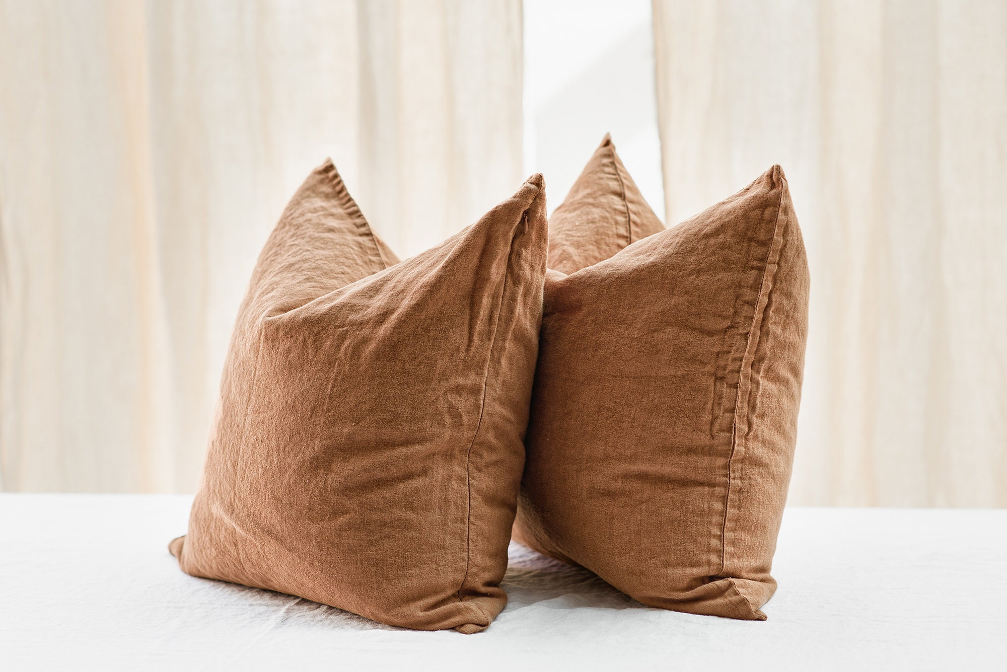 Set of 2 Decorative Pillow Covers Linen Pillows Linen Pillow - Etsy