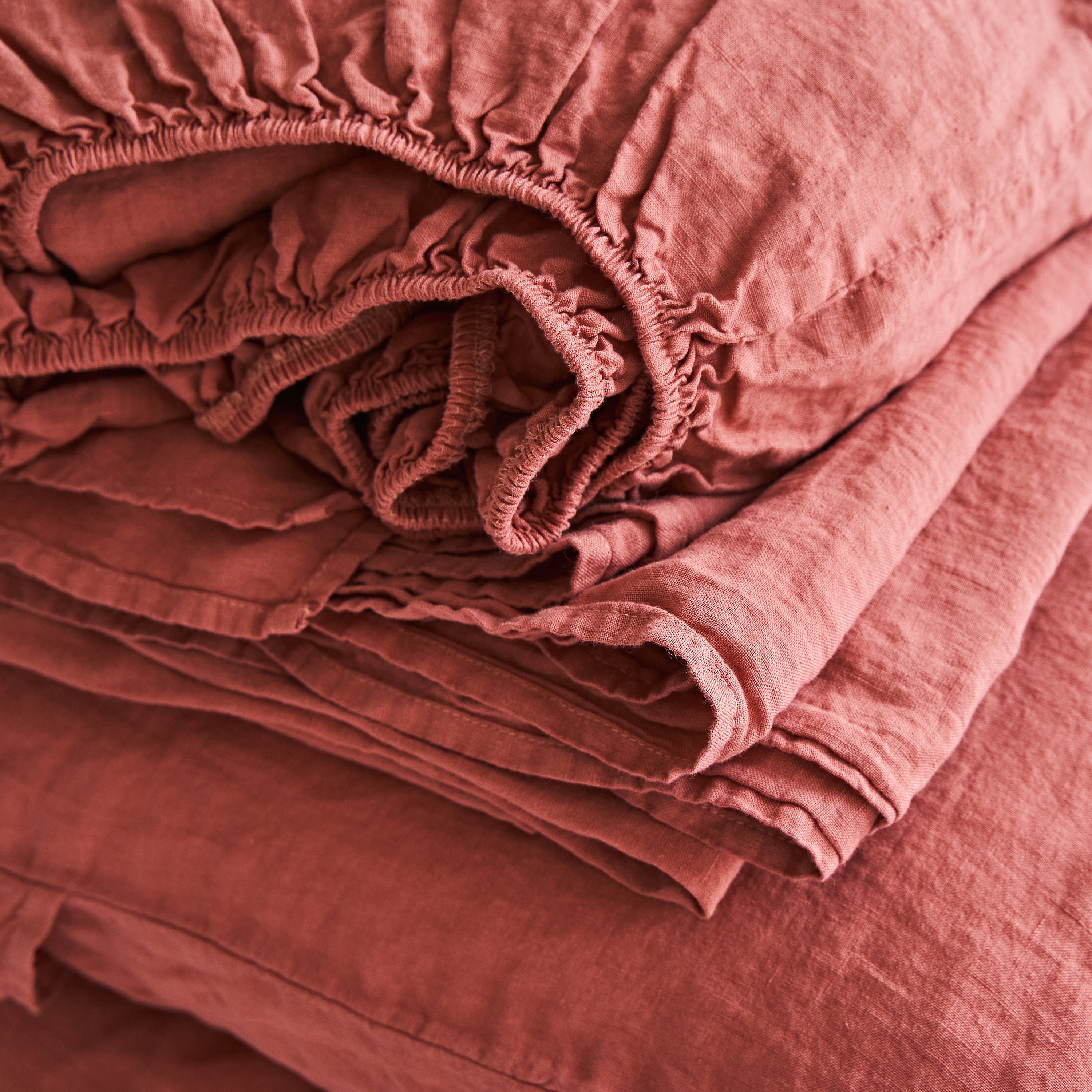 4 Piece Linen Sheet and Pillow Covers Set Linen Fitted Sheet | Etsy