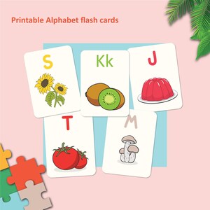Food Flashcard Home School Flash Cards ABC Poster - Etsy