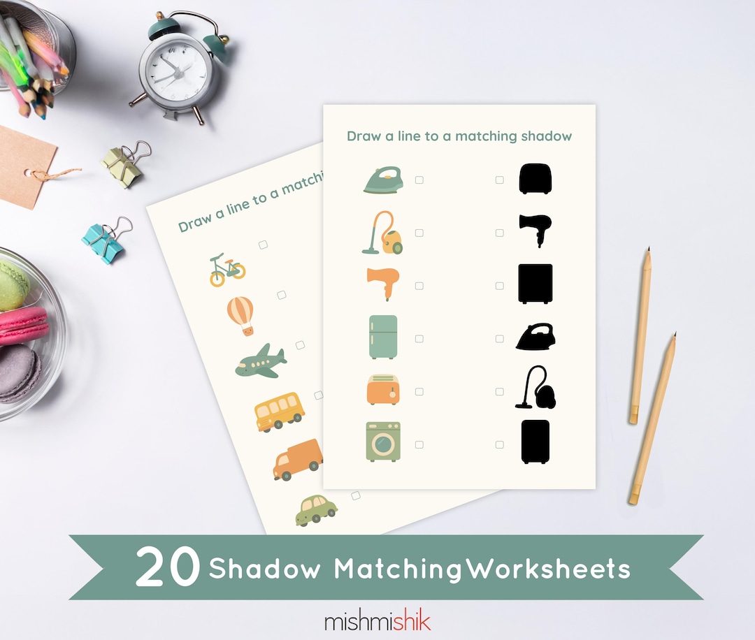 20 Shadow Matching Worksheets – Fun and Educational Printable for Kids ...