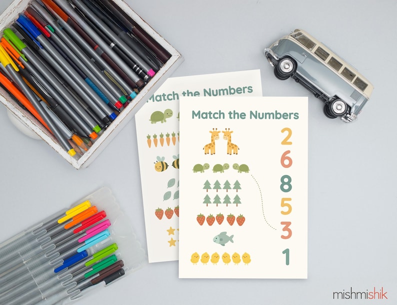 20 Printable Number Matching Worksheets – Numbers to Pictures ...