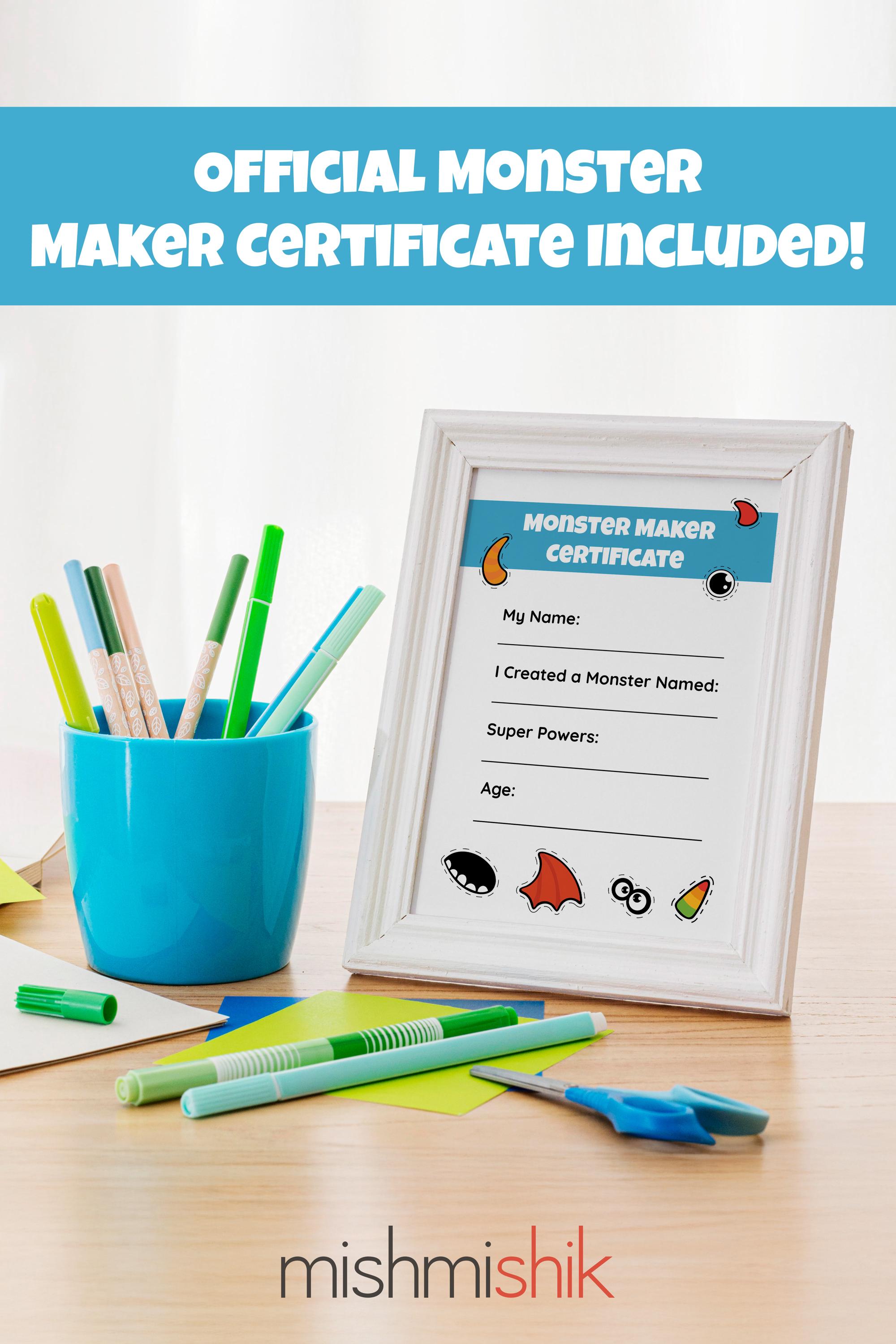 Printable Build-a-monster Craft Kit – Fun Mix & Match Activity With ...