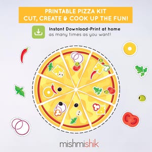 Printable Pizza Craft: Build Your Own Pizza Game, Pretend Play Food ...