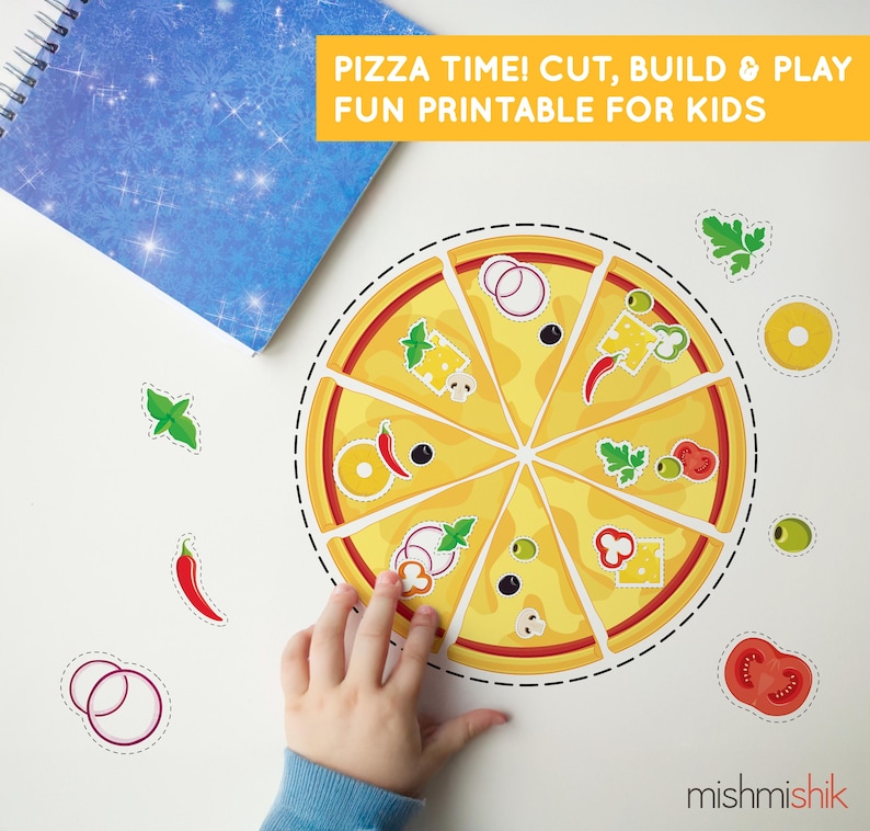 Printable Pizza Craft: Build Your Own Pizza Game, Pretend Play Food ...