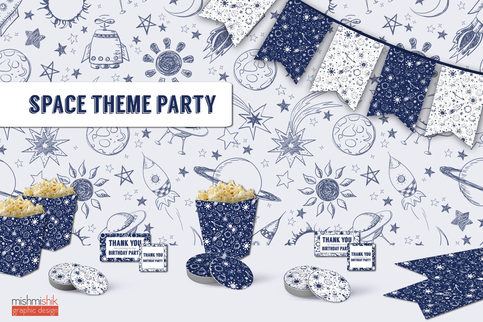 Printable Space Party Birthday Kit - Etsy