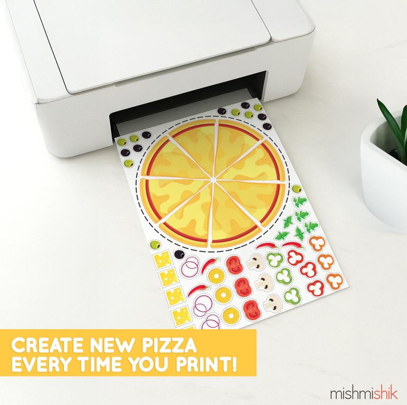 Printable Pizza Craft: Build Your Own Pizza Game, Pretend Play Food ...