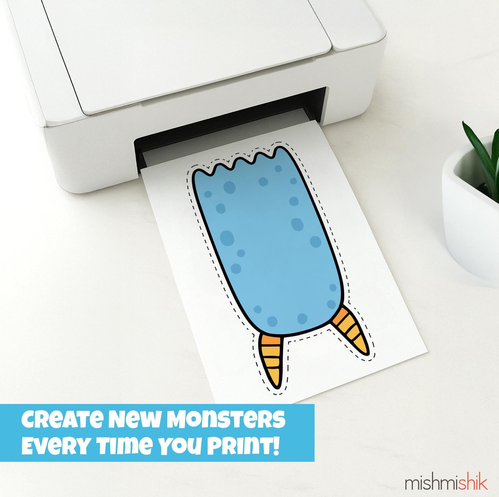 Printable Build-a-monster Craft Kit – Fun Mix & Match Activity With ...