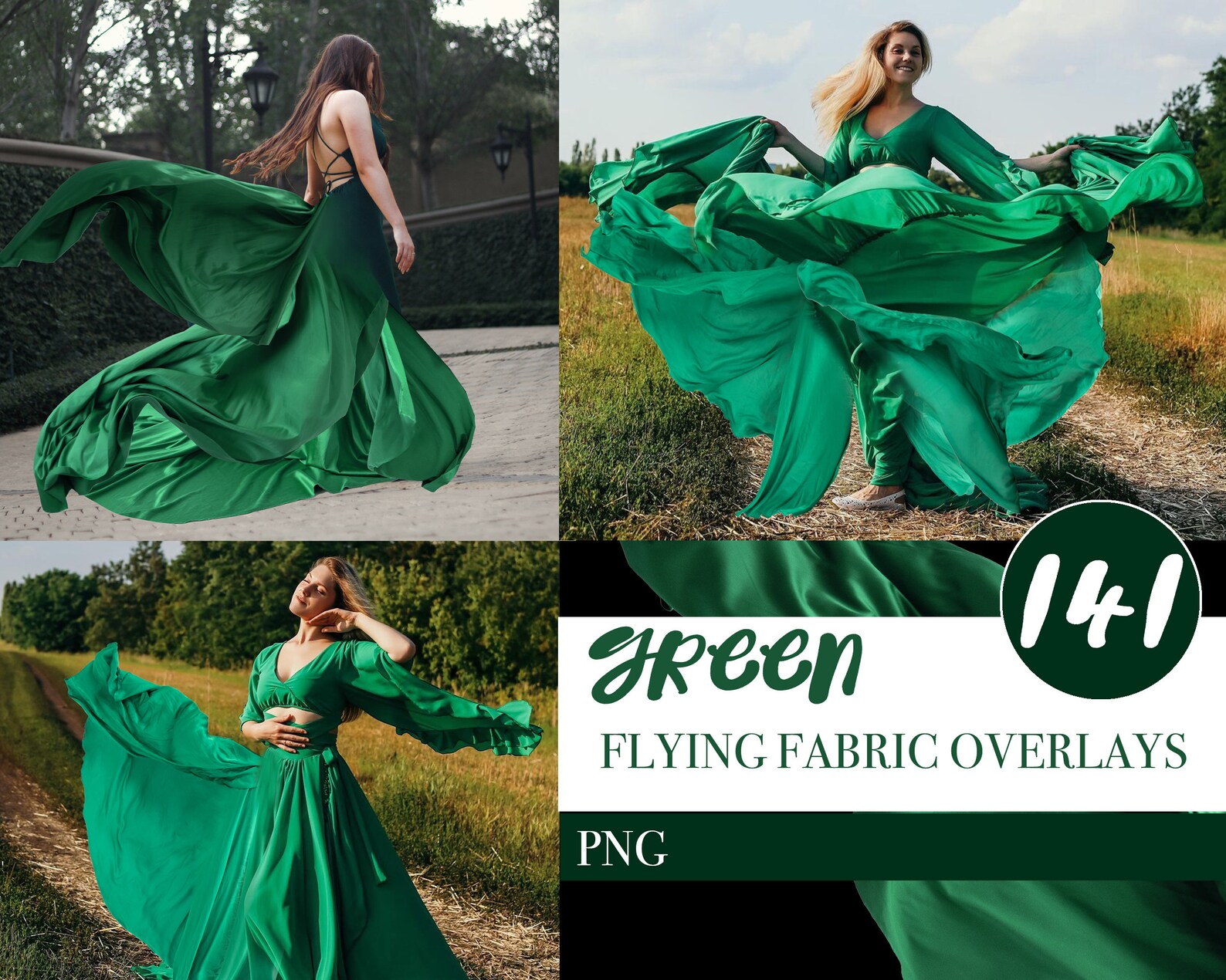 Green Flying Fabric Overlays Flying Cloth Silk Waving Flying - Etsy