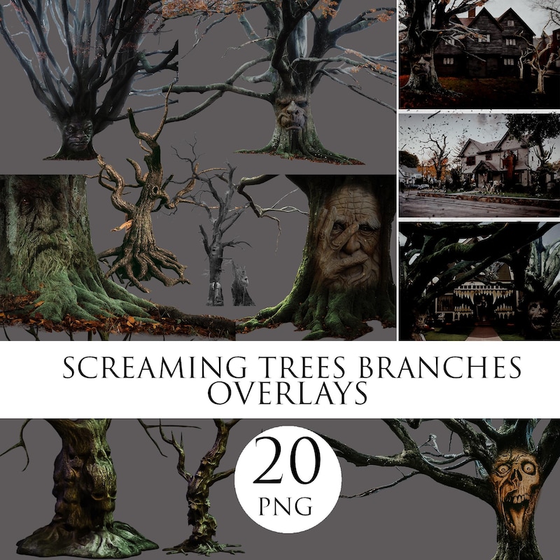 Tree Face Spooky - Etsy