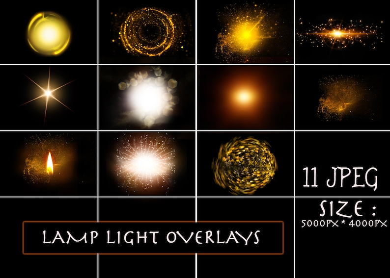 Light Photo Overlays, Lamp Light Overlay, Glowing Lantern Light Photo ...