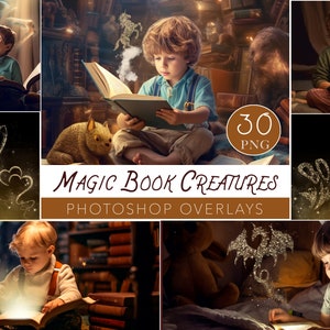 Magic Book Light Overlays for Photoshop, Magic Animals, Fantasy ...