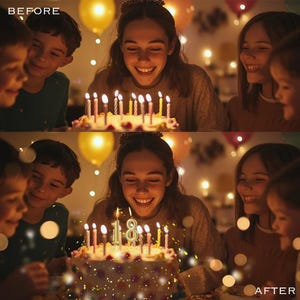 Happy Birthday PNG, Happy Birthday Overlays, Sparkler Overlay, Glitter ...