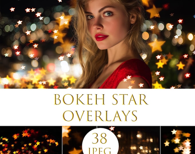 Silver & Gold Stars Clipart, Star Overlays, Bokeh Confetti Borders ...