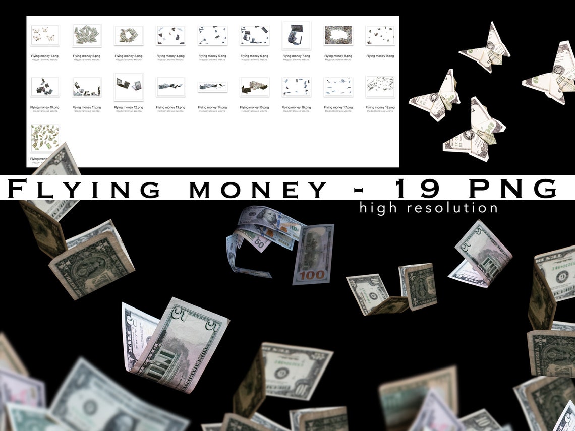 Raining Money Png Money Overlays Money Clipart Falling - Etsy
