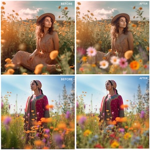 Wildflower Overlays, Flower Overlays, Flowering Fields for Photo ...
