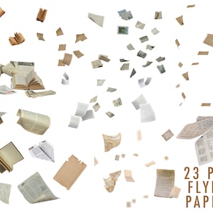 Book Overlays, Flying Paper, Book Png, Papers Overlays, Vintage Books ...
