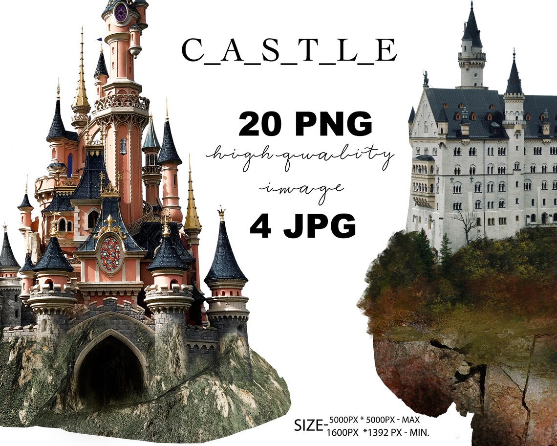 Castle Overlays Castle Png Fairy Tale Overlays Fantasy - Etsy