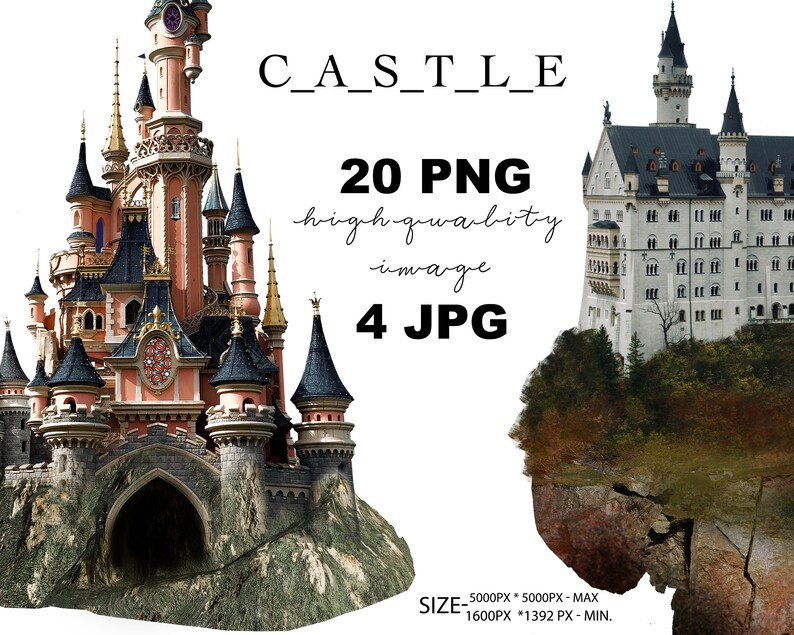 Castle Overlays Castle Png Fairy Tale Overlays Fantasy - Etsy