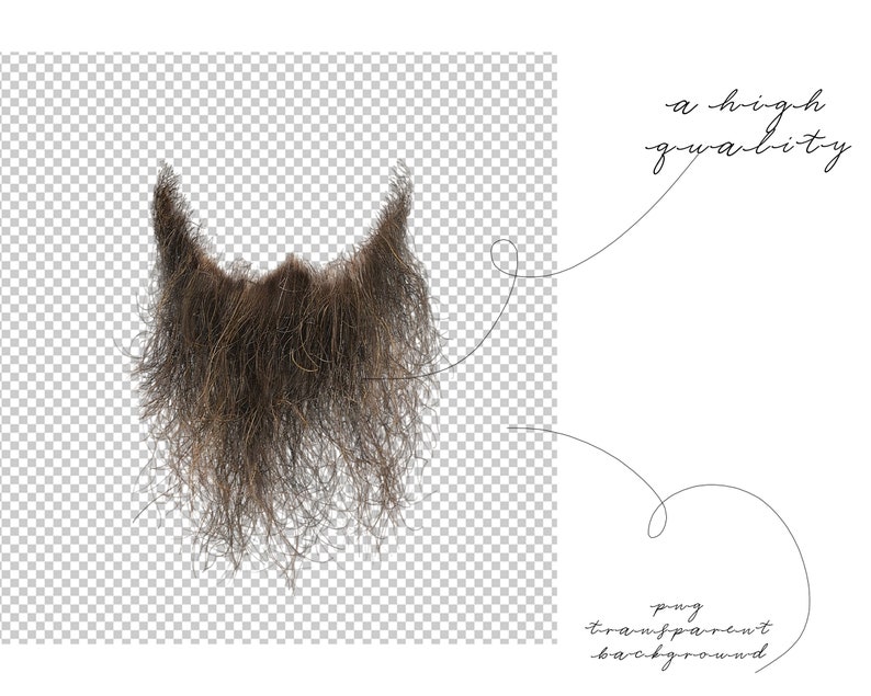Beard Clipart, Beard Overlay, Men Hairstyle, Beard Png Bundle, Beard ...