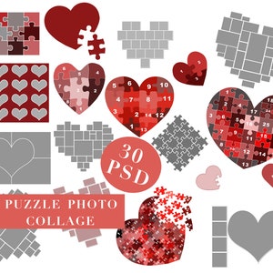 Heart Photo Collage Printable, Gift for Valentine's Day, Digital ...
