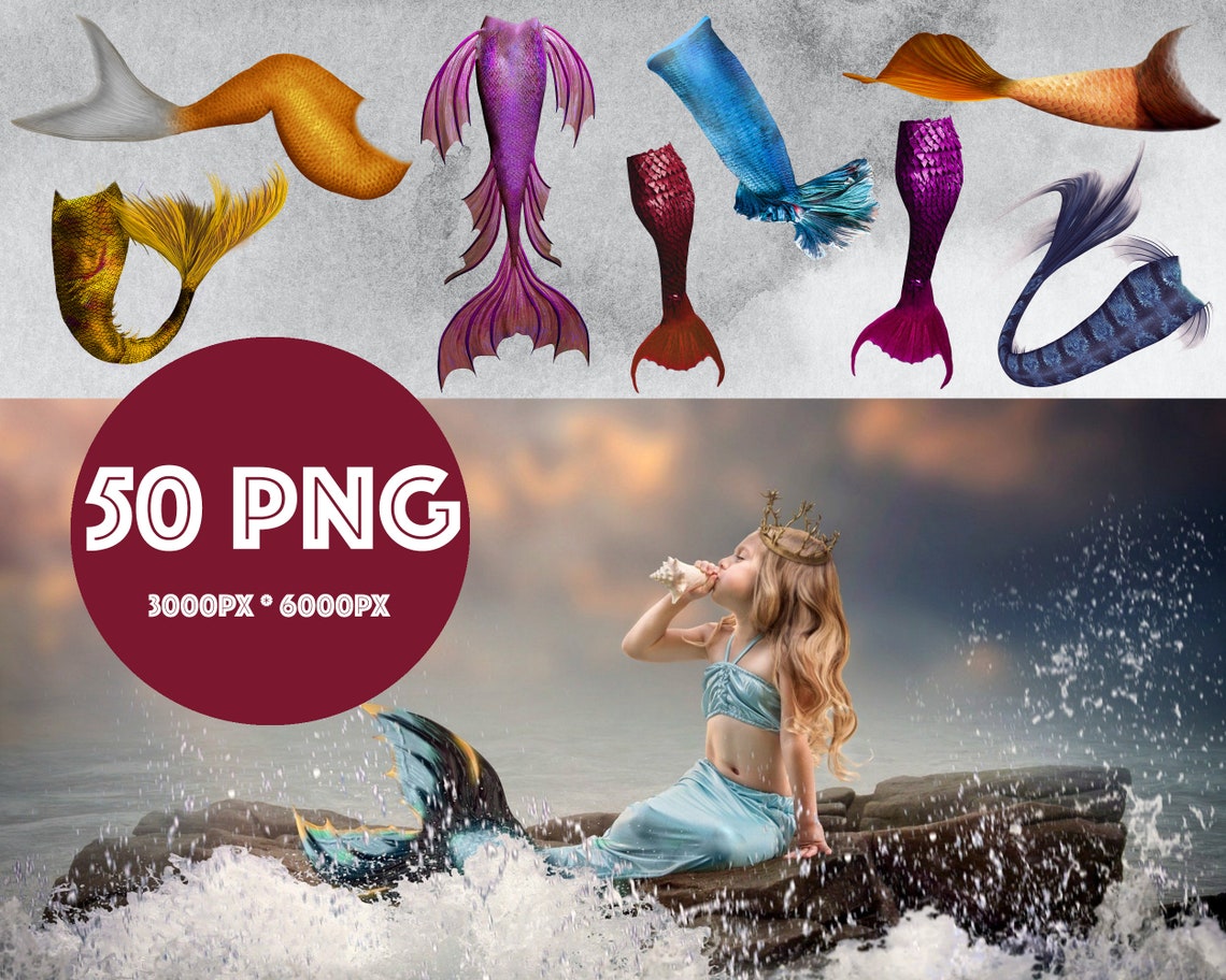 Mermaid Tail Png Mermaid Tail Clipart Mermaid Tail Overlays - Etsy