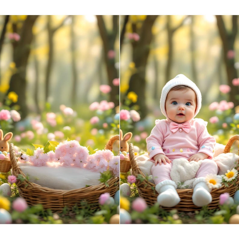 Spring Digital Backdrop, Easter Backdrop, Spring Backdrop, Digital ...