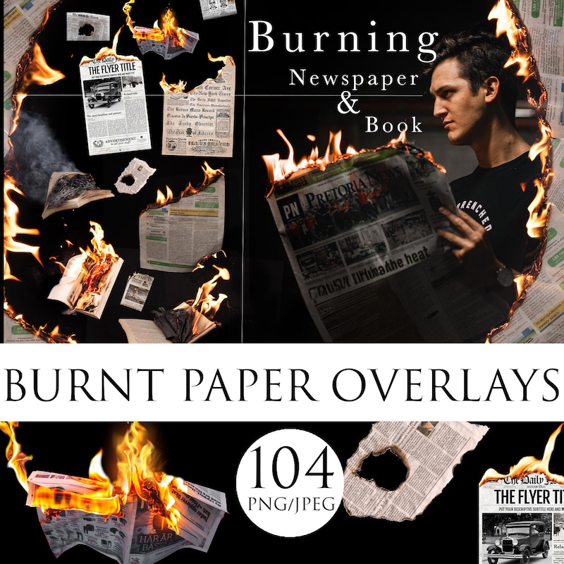 Fire Newspaper - Etsy