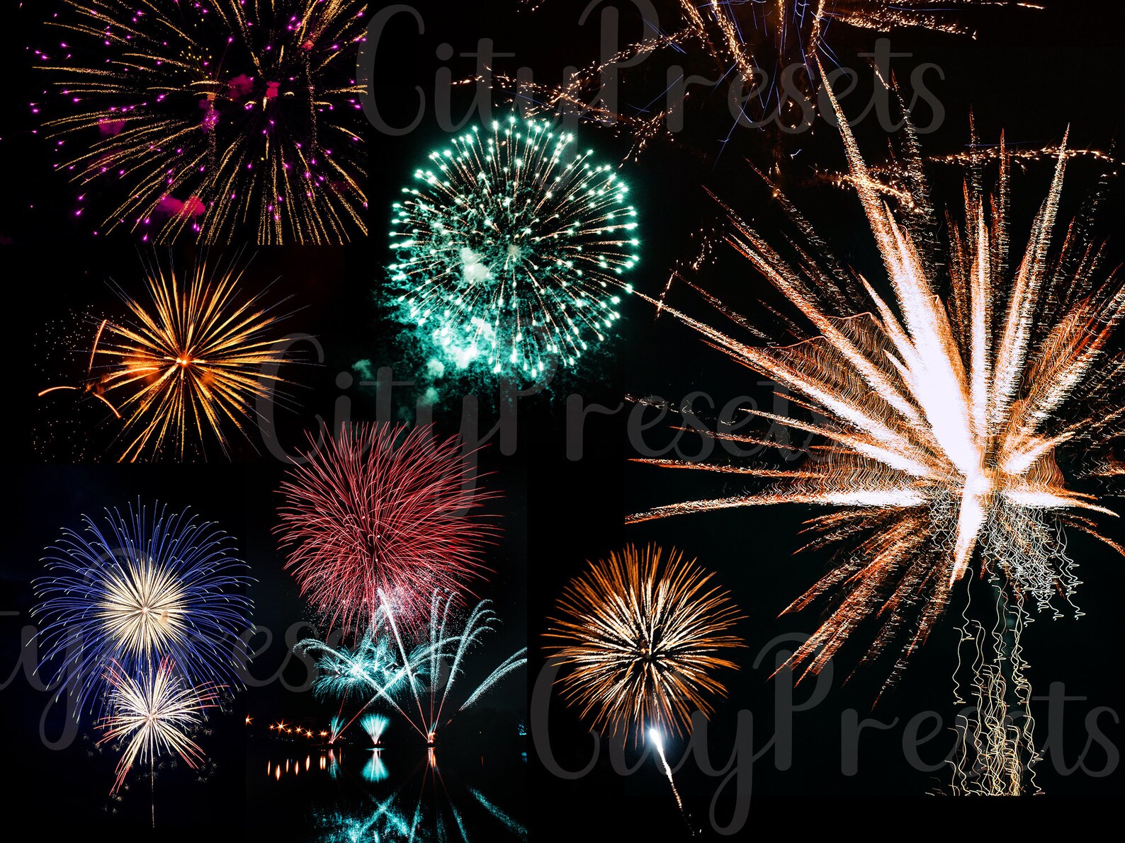 154 Fireworks Overlays Fireworks Clipart Fireworks Photoshop - Etsy