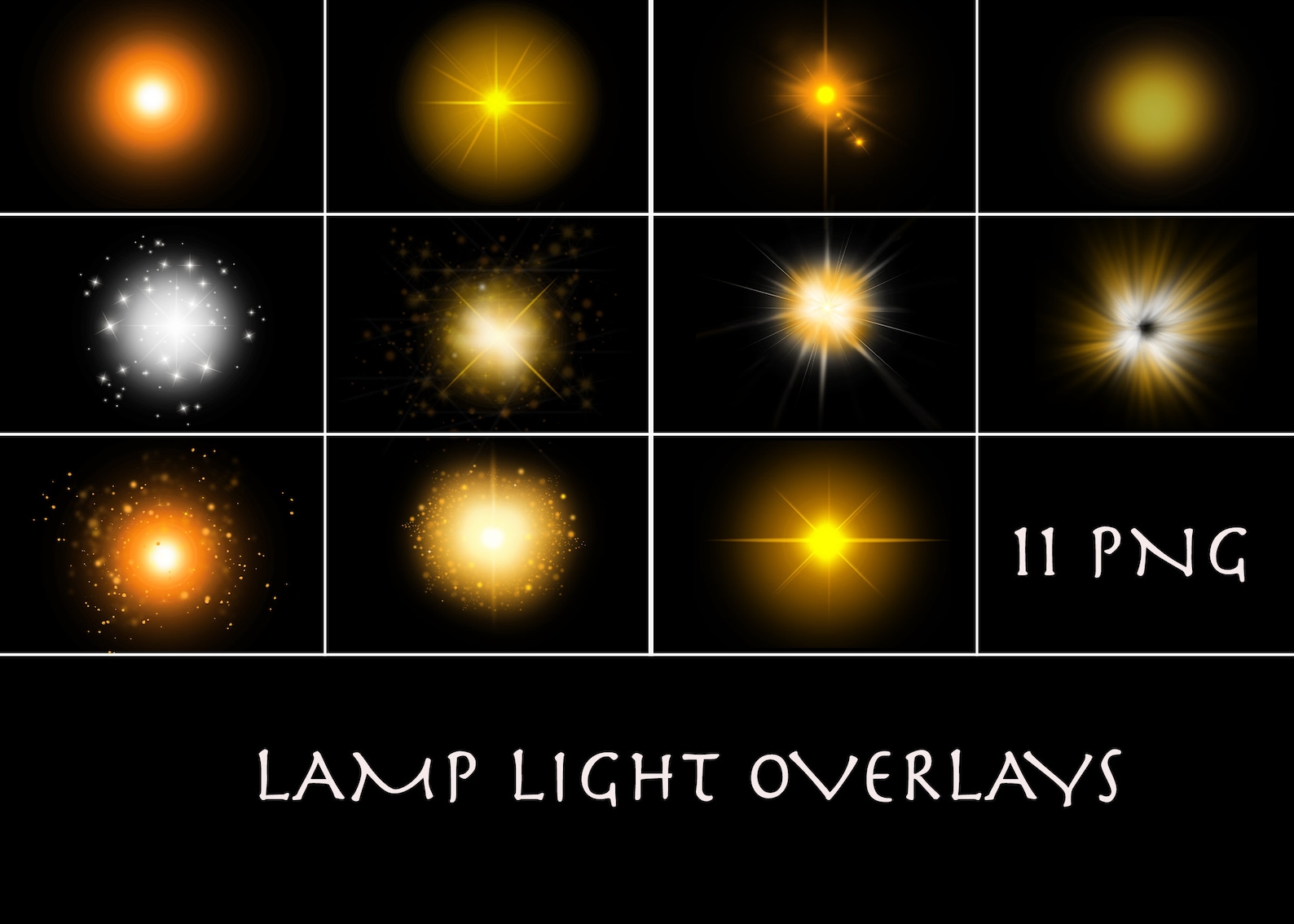 Light Photo Overlays, Lamp Light Overlay, Glowing Lantern Light Photo ...