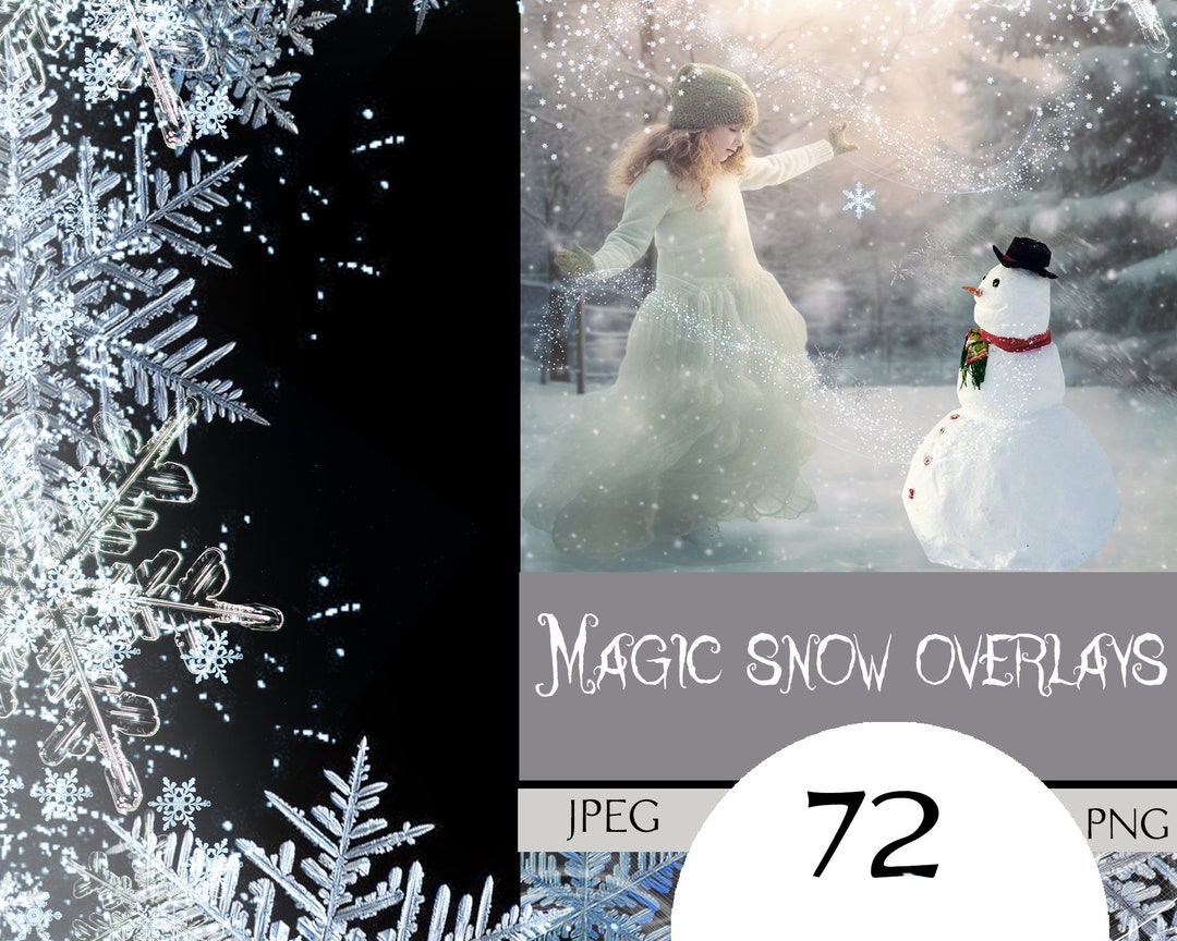 Magical Snow Overlays, Snowflakes Png, Magic Winter Overlay, Snow Png Clipart, Winter Magic Dust ...