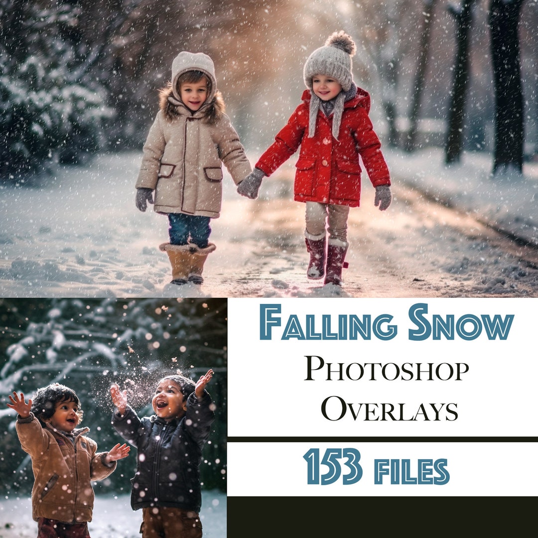 Falling Snow Photoshop Overlays, Winter Overlays, Christmas Overlays ...
