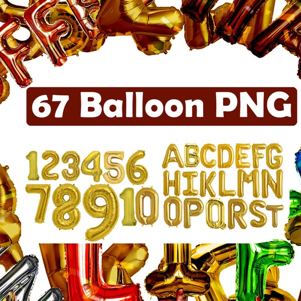 Alphabet Balloons - Etsy