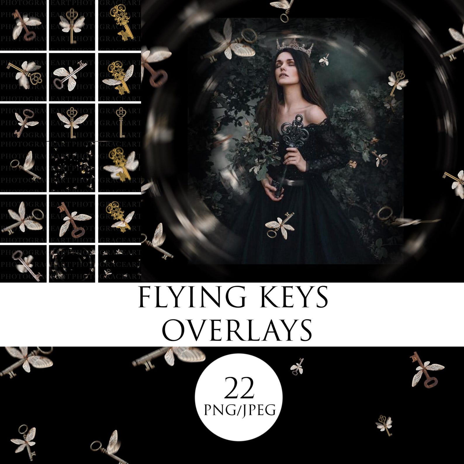 Wizard Flying Keys, Winged Keys Png, Wizard Movie Flying Keys, Magical ...