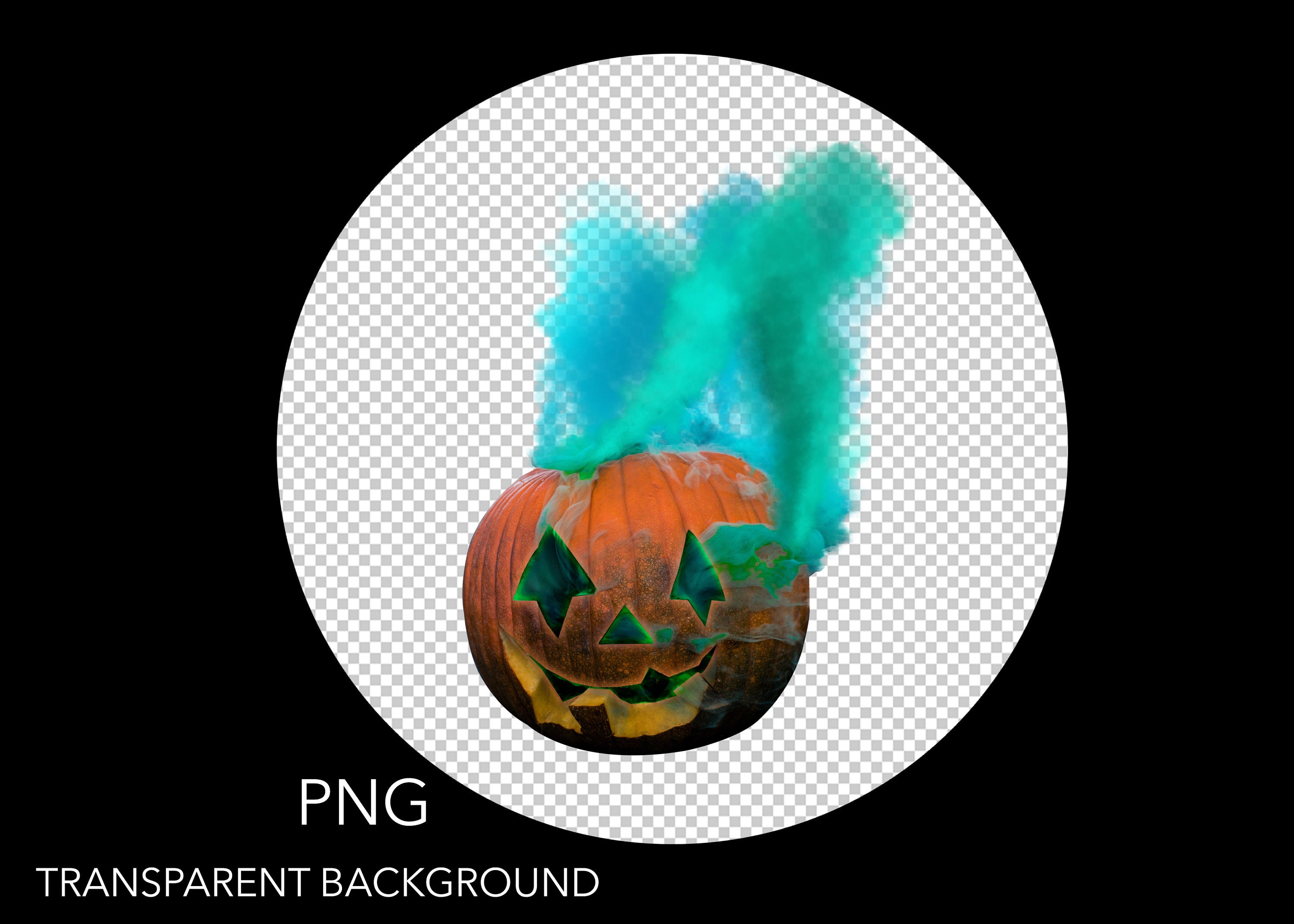 Halloween Photo Overlays Halloween Pumpkin Png Color Smoke - Etsy