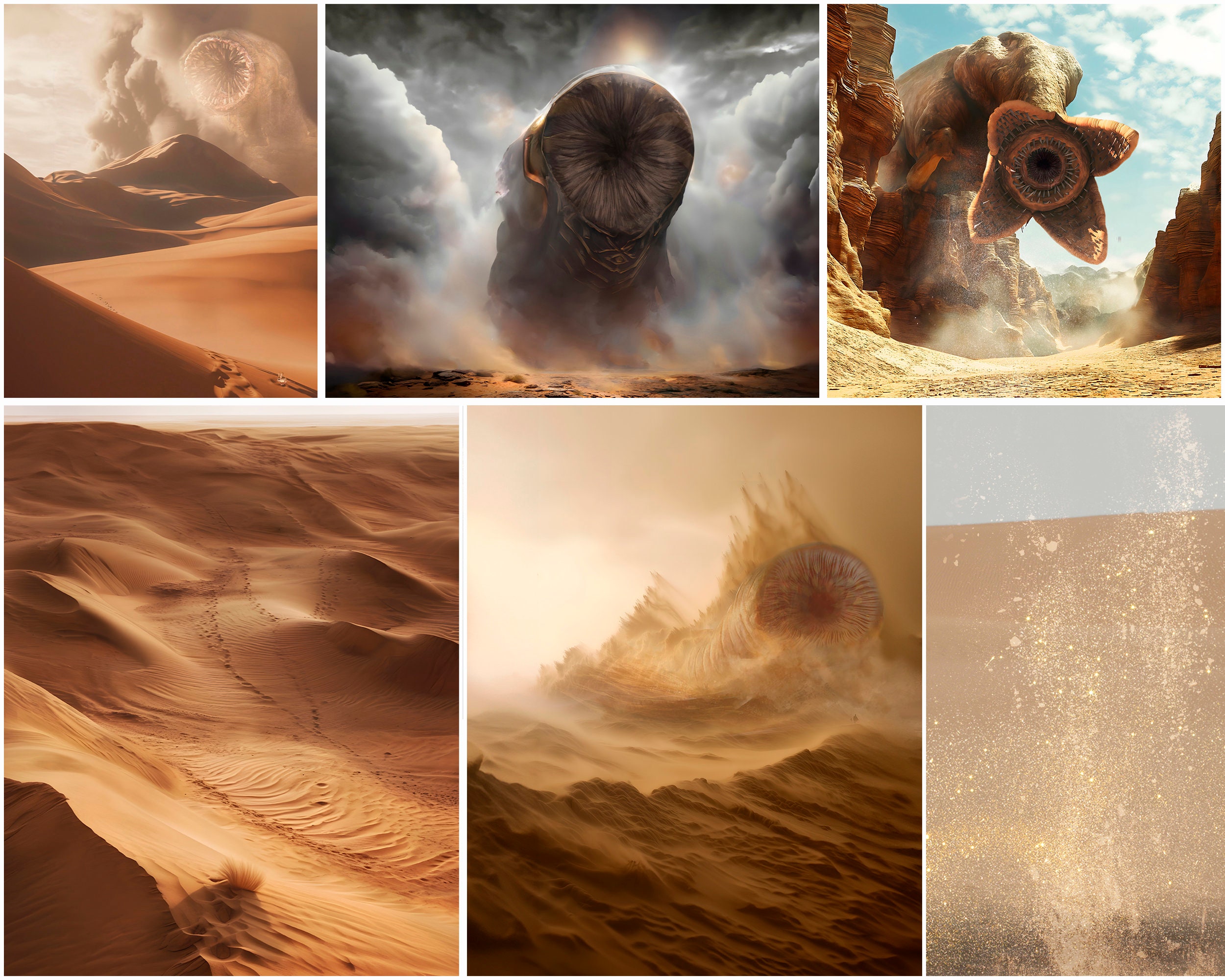 Desert Digital Background, Sandworm, Dramatic Desert Digital Backdrop ...