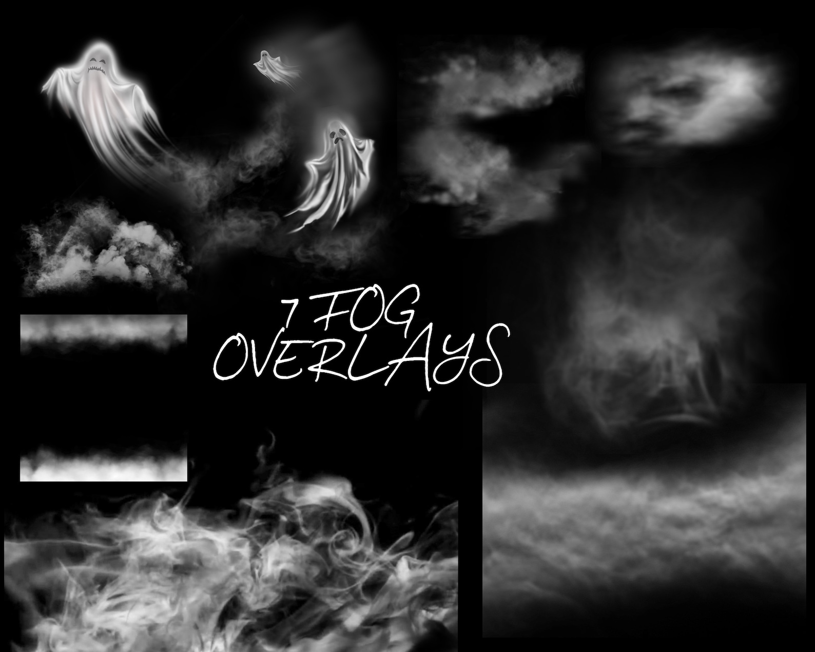 Ghost Overlay Ghost Png Halloween Ghost Clipart Flying - Etsy