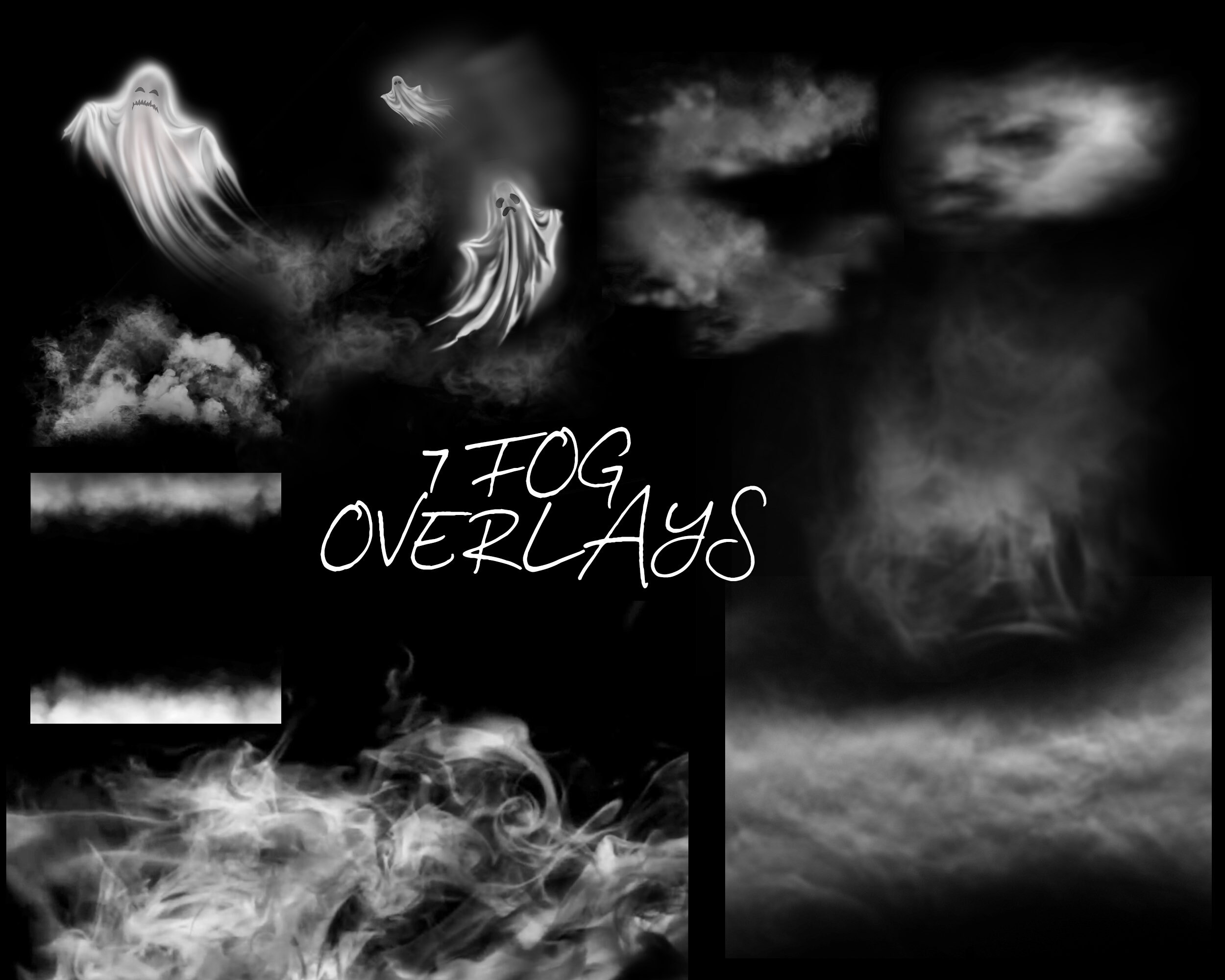 Ghost Overlay Ghost Png Halloween Ghost Clipart Flying - Etsy