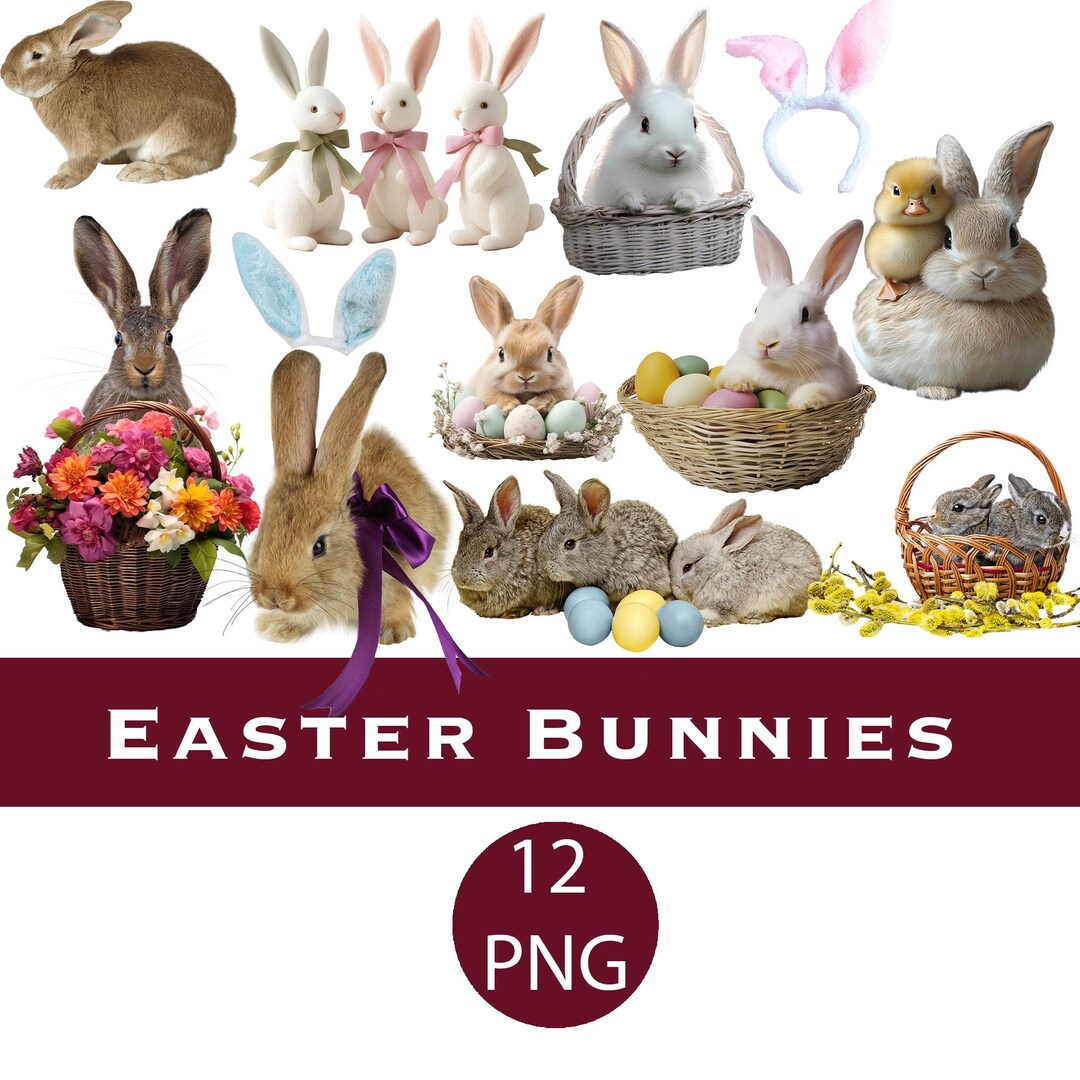 Easter Bunnies, Easter Overlays, Photoshop Overlay, Bunny Overlays ...
