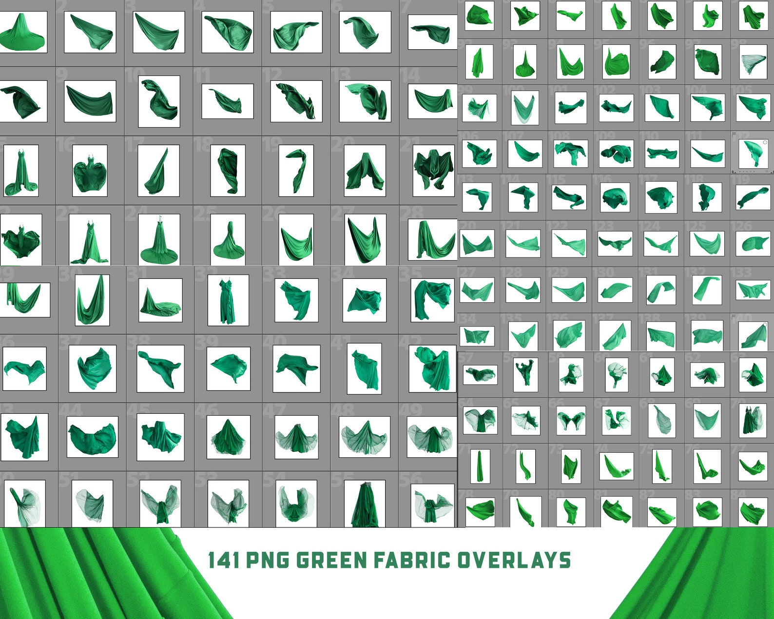 Green Flying Fabric Overlays Flying Cloth Silk Waving Flying - Etsy