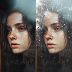 Rainy Day Window Droplet Backgrounds - Digital Overlays Set - Etsy