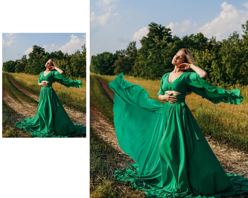 Green Flying Fabric Overlays Flying Cloth Silk Waving Flying - Etsy