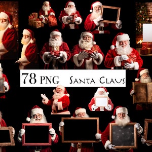 Santa Digital Backdrop, Santa Digital, Santa Overlays, Digital Santa ...