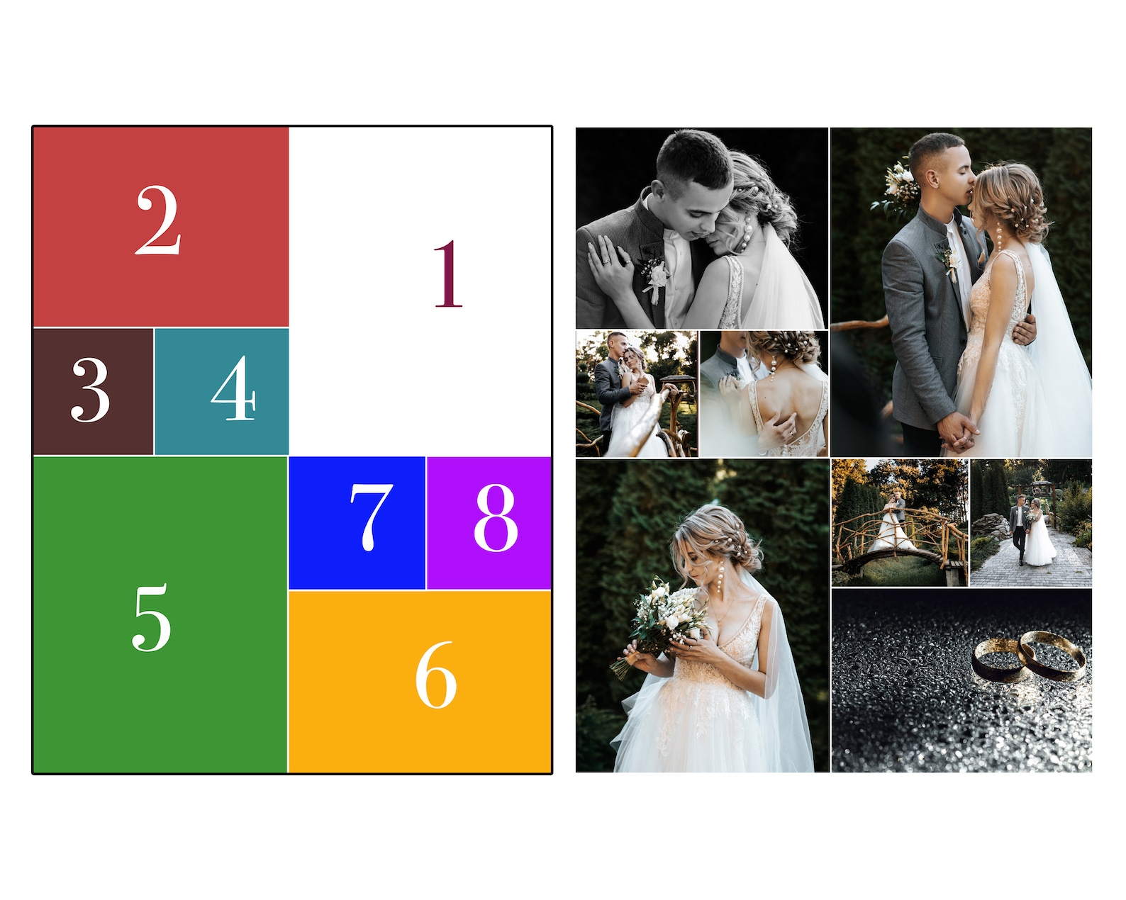 16x20 Photo Collage Template Bundle Photoshop Templates for | Etsy