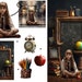 Back to School, Digital Library Background, Vintage School Backdrop ...