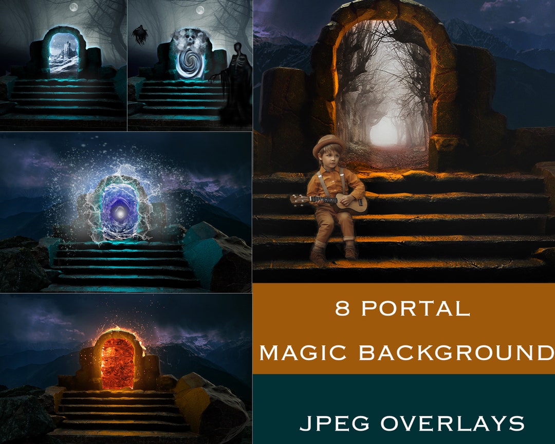 Portal Magic Background, Fantasy Background, Magic Overlays, Mystery ...