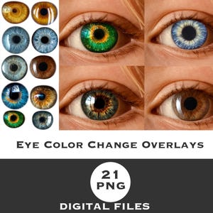 Eye Lens Photoshop Overlays: 21 Iris PNG Clipart (digital Download) - Etsy