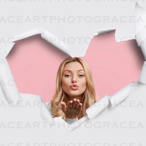 Paper Heart Png, Gift for Valentine's Day, White Torn Paper With Heart ...